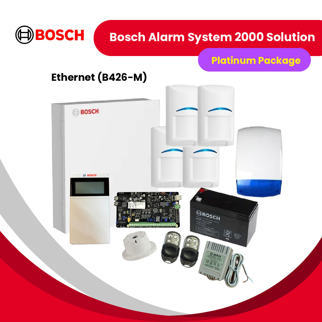 Bosch Alarm System 2000 Solution+LCD Icon Keypad-Platinum Package (Wir